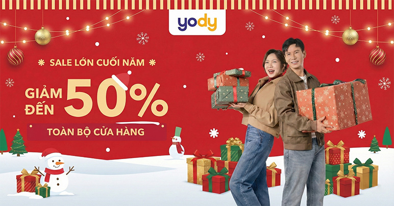 Sale lớn cuối năm - Yody giảm giá 50% toàn bộ cửa hàng